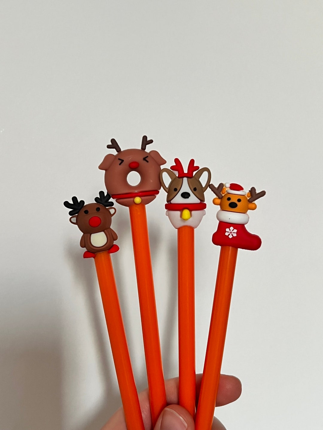 Christmas Pens Xmas Pens Santa Pen Snowman Pen Reindeer Pen Christmas ...
