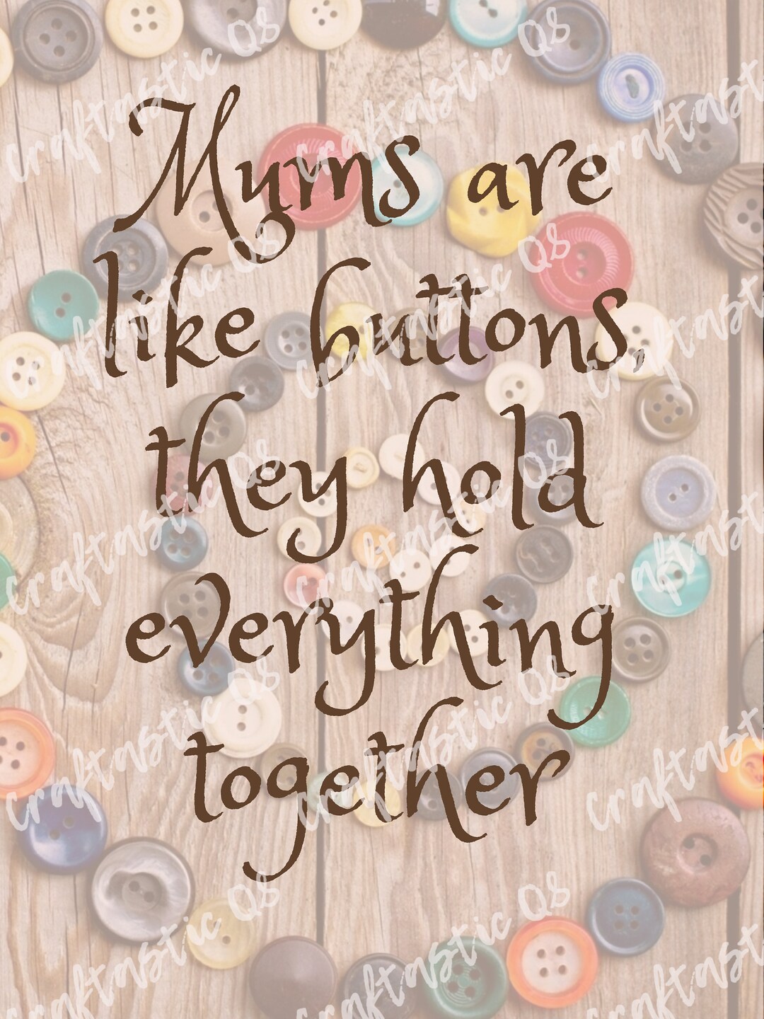 Mums Are Like Buttons Poster INSTANT DOWNLOAD - Etsy