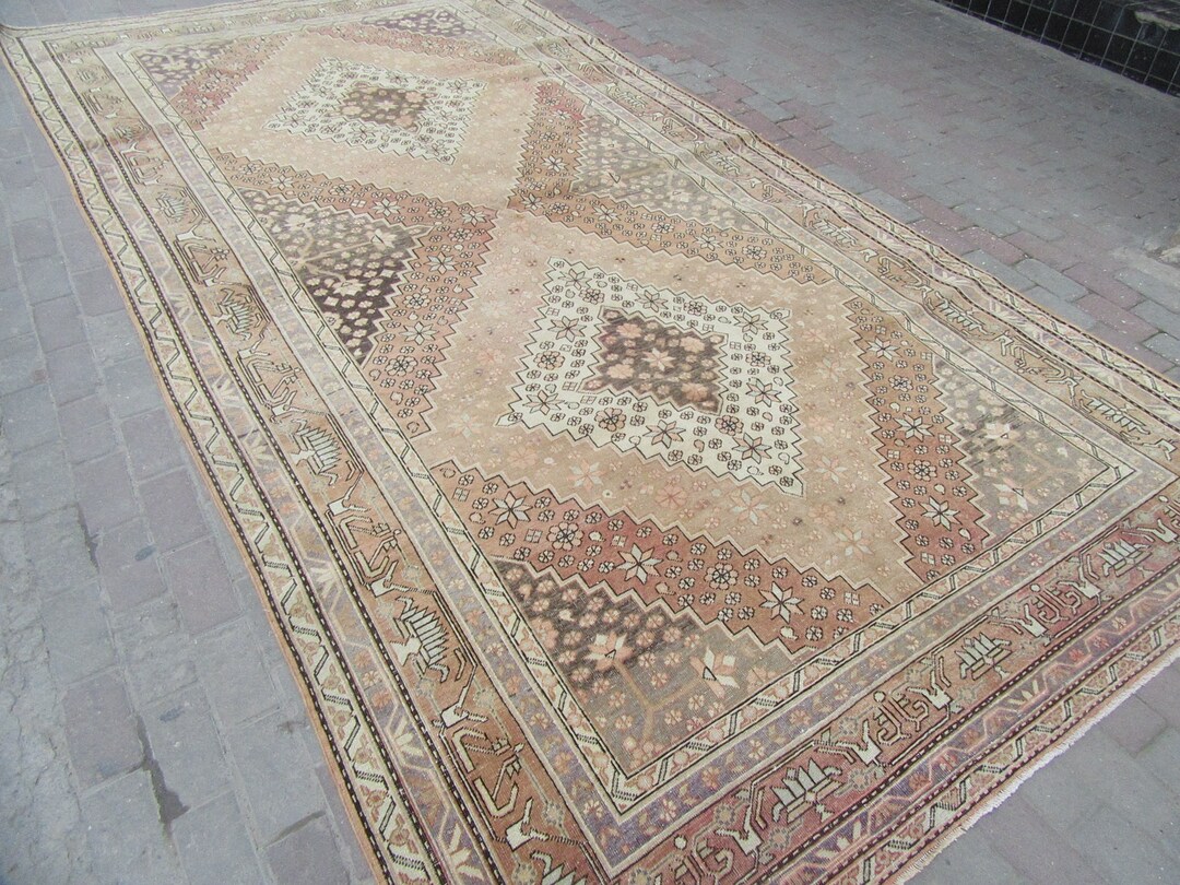 Large Khotan Rugantique Wool Rug Decorative Pastel Rug 7x13 - Etsy