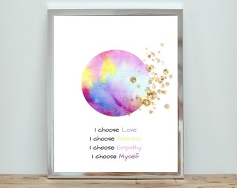 Positive Affirmations Wall Art Affirmations Earth Tones - Etsy