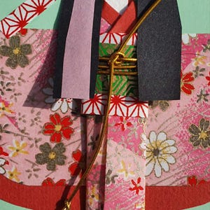 Japanese Paper Doll Greetings Card: Genji - Etsy UK