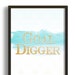 Goal Digger Turquoise and Gold Motivational Quote Watercolor Printable ...
