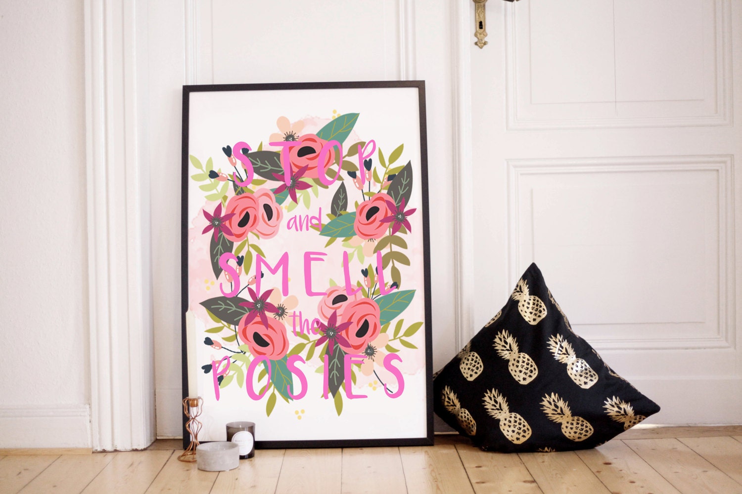 Stop and Smell the Posies: Floral Inspirational Quote Printable Art ...