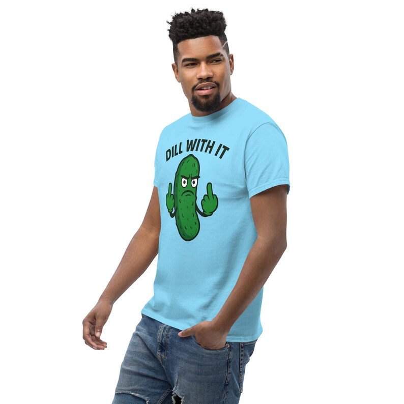 Funny Pickle Middle Finger Shirt – Dill With It Pun Tee - Etsy