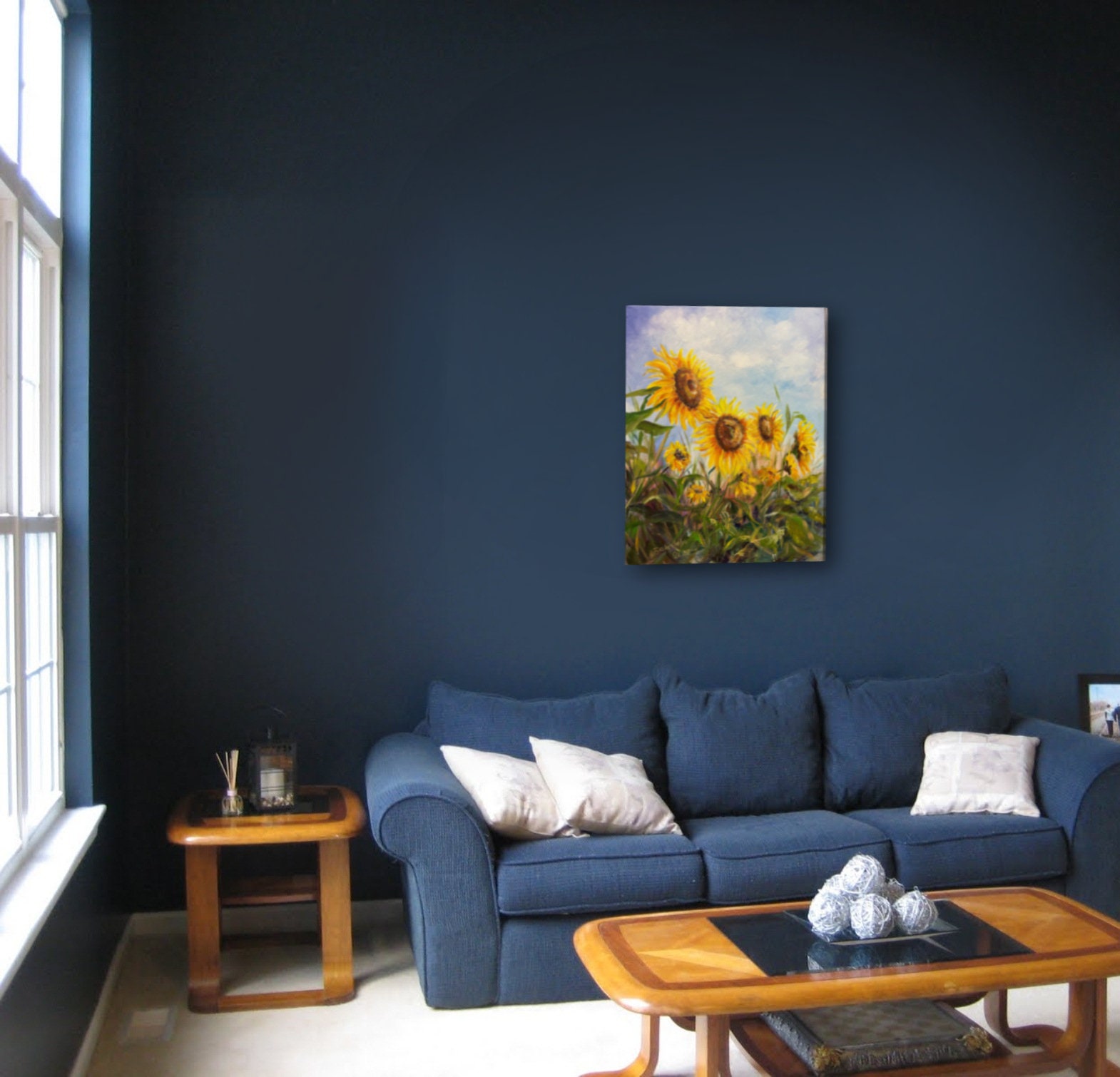 Digital Art Print From Original Sunflowers Living Room Decor Bright ...