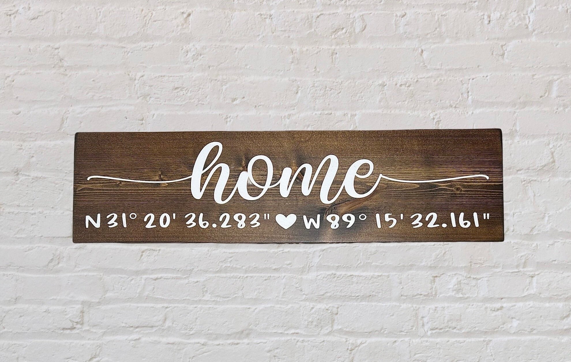 GPS Coordinates Sign Custom Home Coordinates Sign Latitude - Etsy