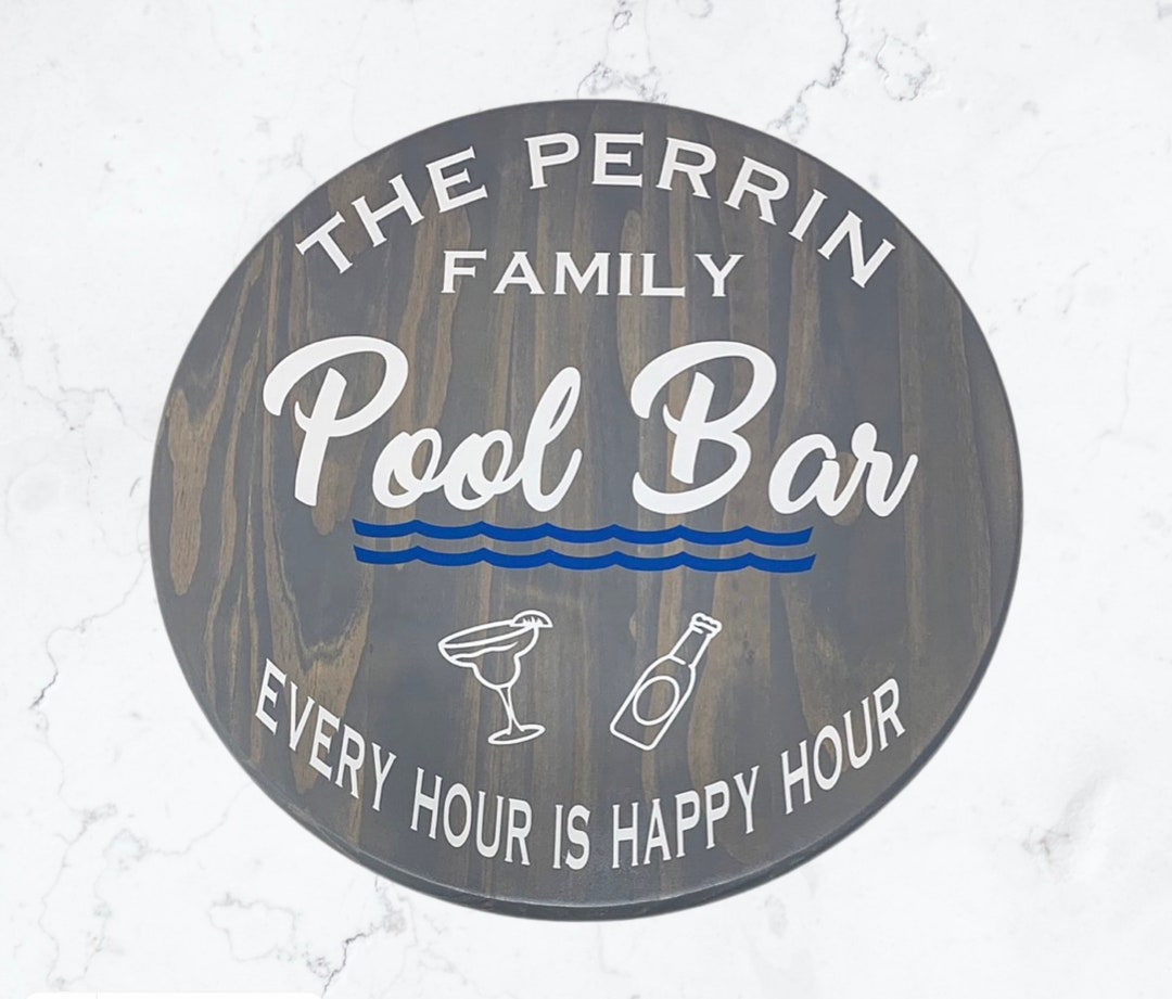 Custom Pool Sign, Pool Bar Sign, Retirement Gift, Personalized Pool ...