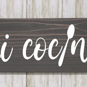 Mi Cocina Sign | Spanish Kitchen Sign | Spanish Home Decor ...