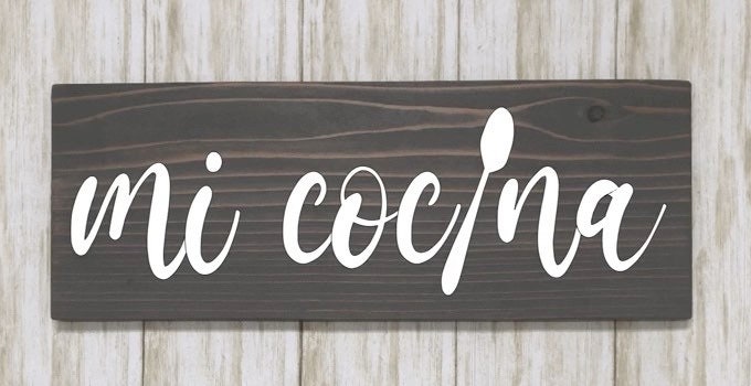 Mi Cocina Sign | Spanish Kitchen Sign | Spanish Home Decor ...