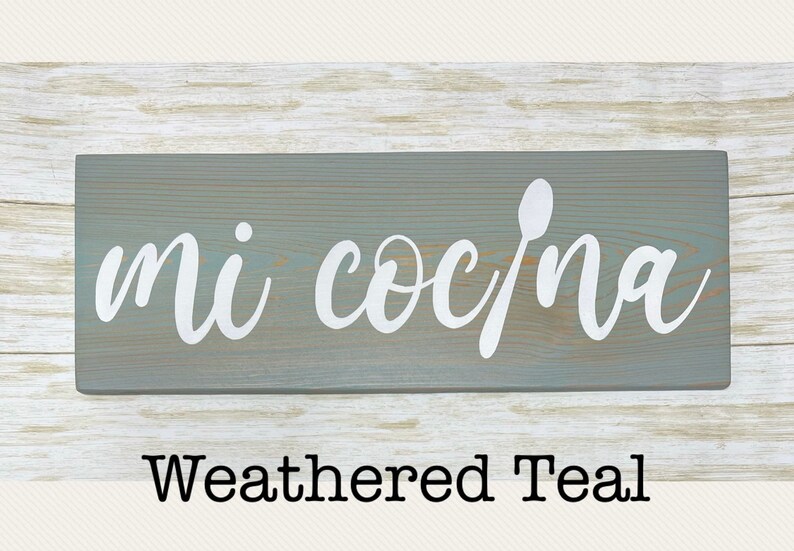 Mi Cocina Sign Spanish Kitchen Sign Spanish Home Decor - Etsy