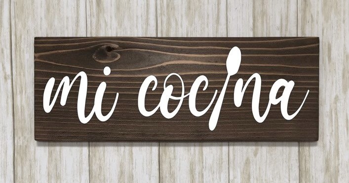 Mi Cocina Sign Spanish Kitchen Sign Spanish Home Decor | Etsy