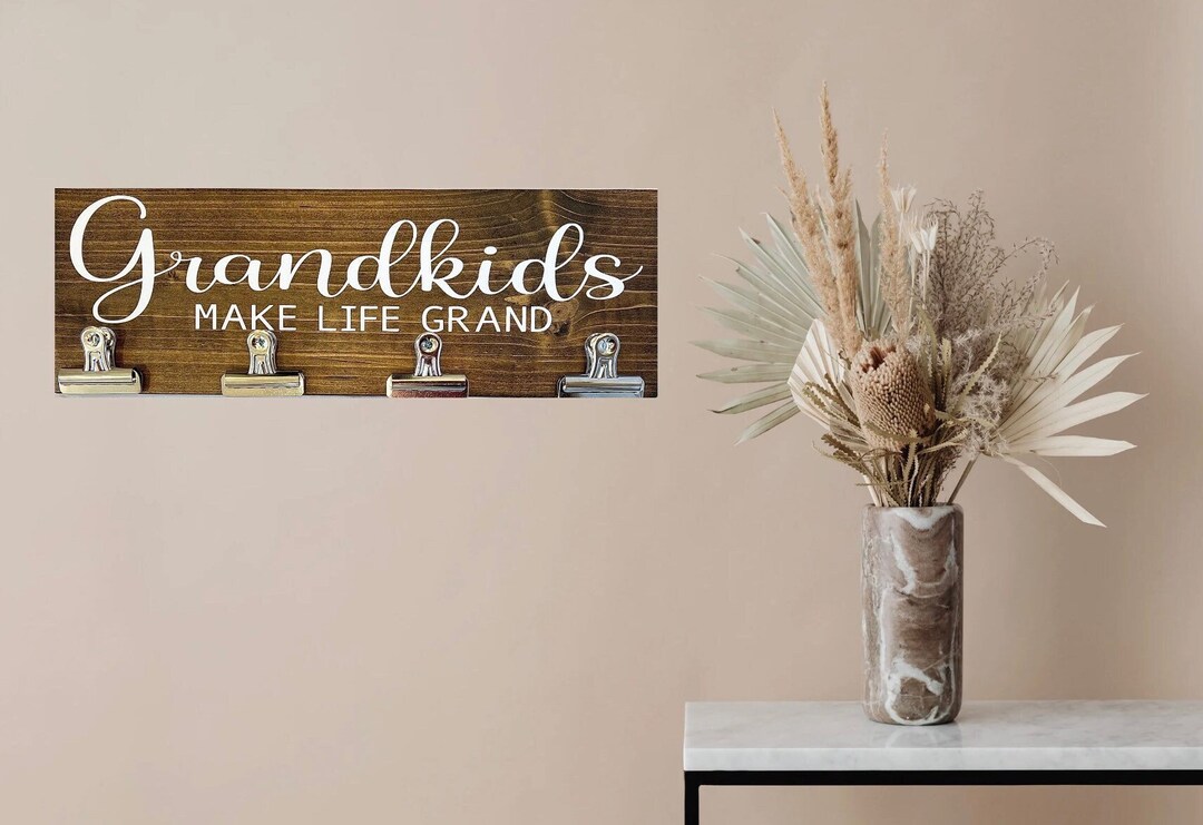 Grandkids Make Life Grand Sign, Grandparents Christmas Gift, Custom ...