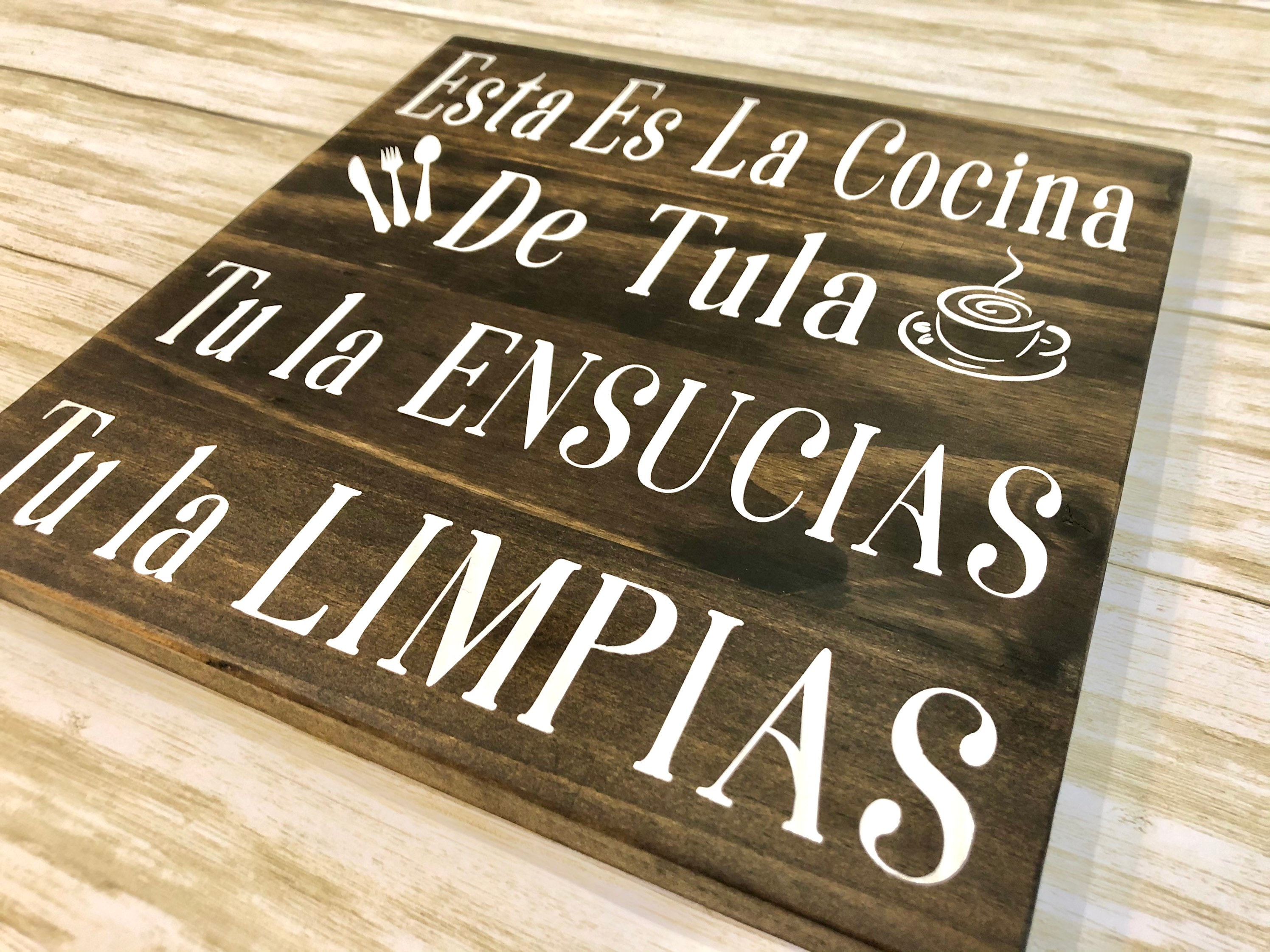 Esta es la cocina de Tula/Spanish kitchen sign/Spanish home | Etsy