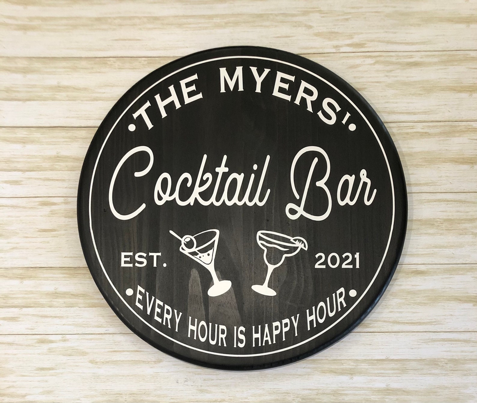 Cocktail Bar Bar Sign Personalized Bar Sign Bar Decor | Etsy