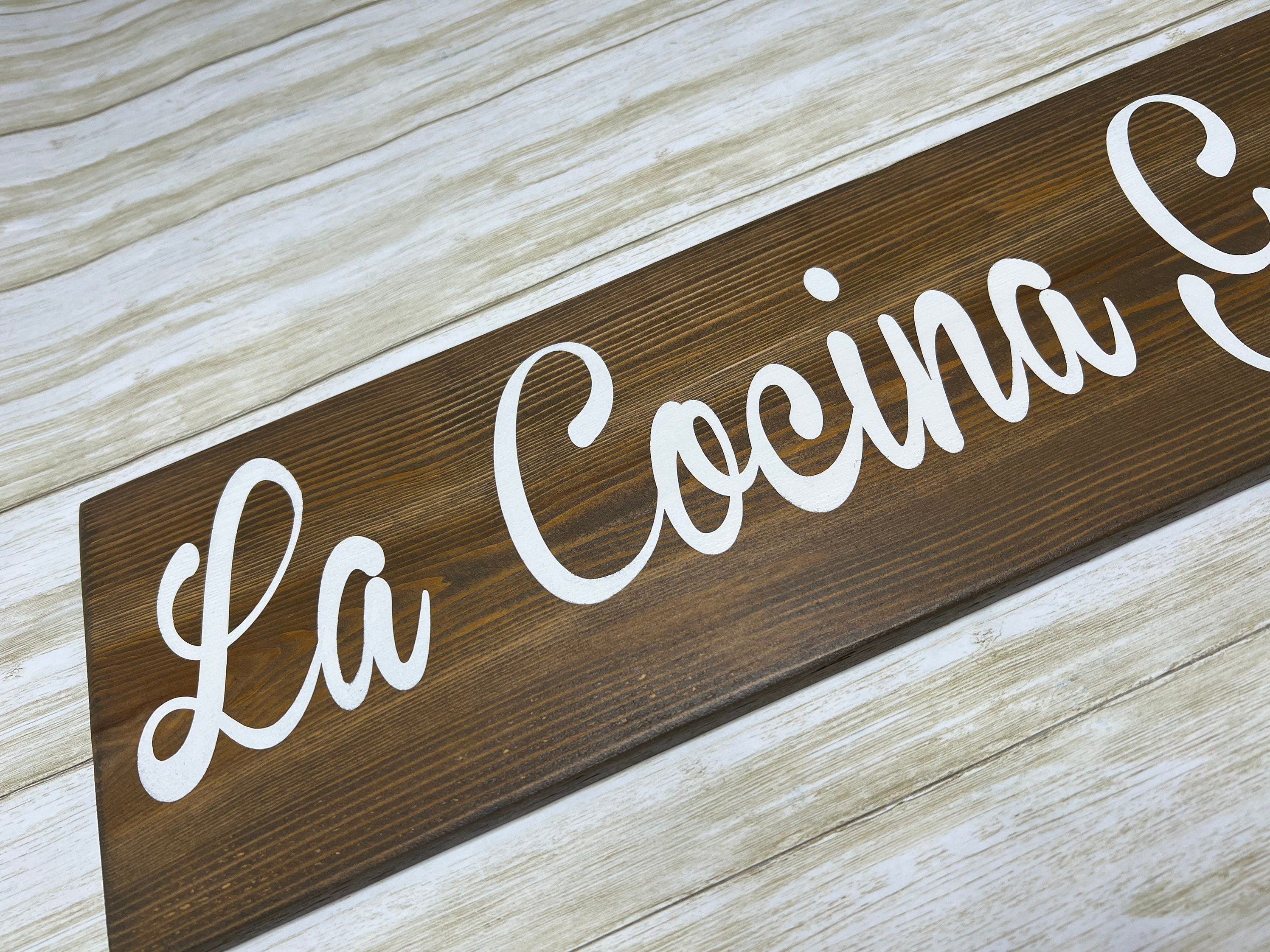 Personalized La Cocina Last Name Sign | Spanish Kitchen Sign | Custom ...