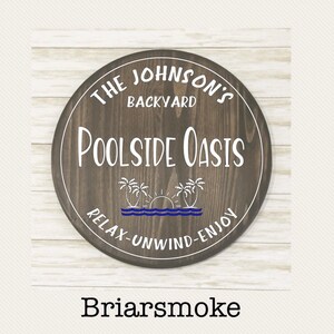 Poolside Oasis Signcustom Pool Signhousewarming Giftpersonalized Pool ...