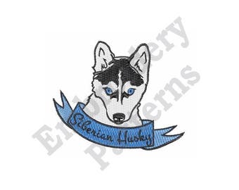Siberian Husky Machine Embroidery Design