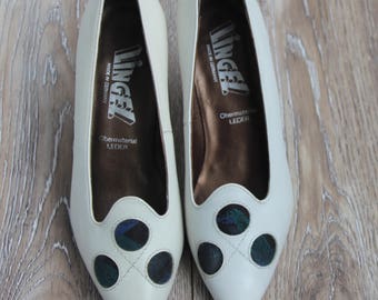White Leather Pumps - Etsy