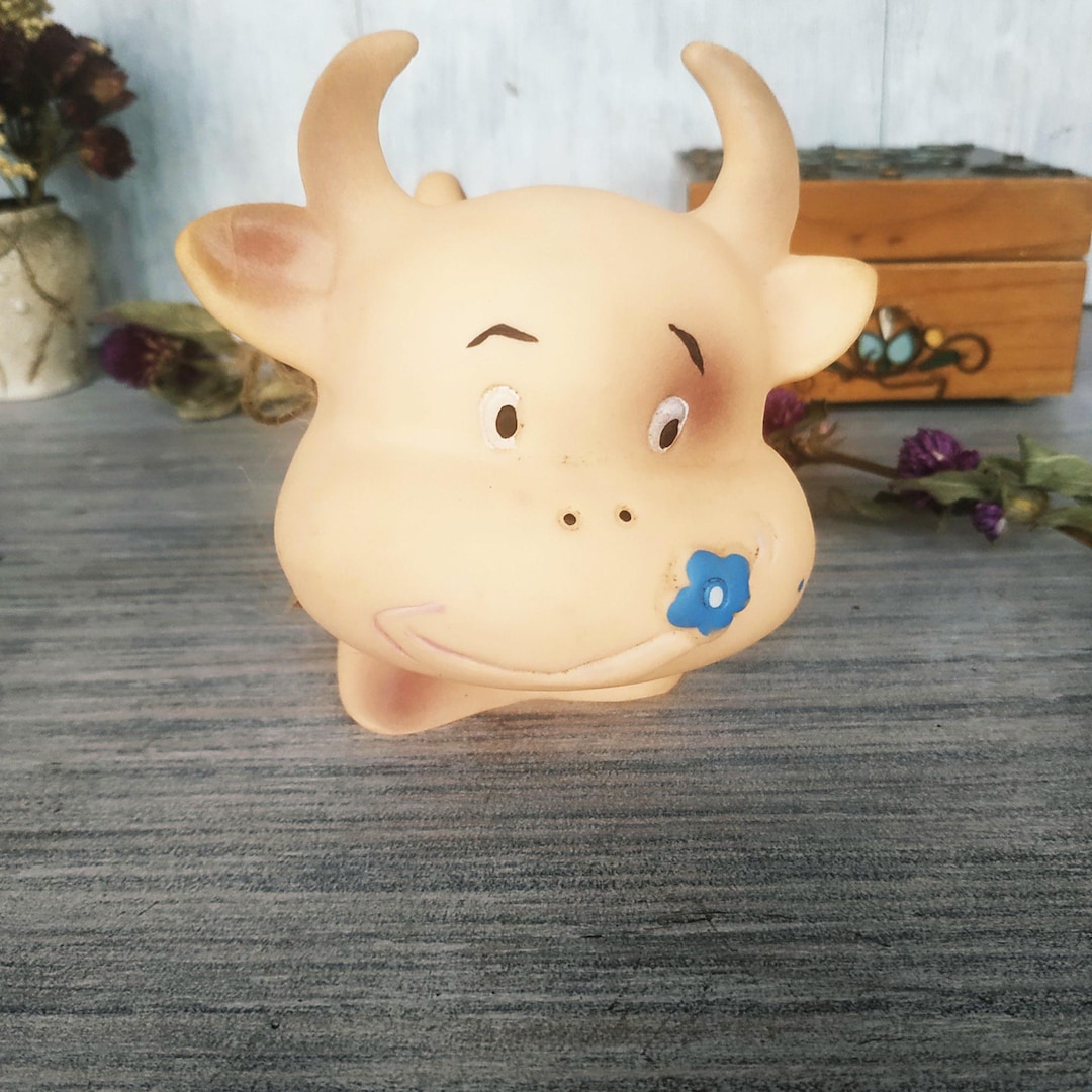 Vintage Rubber Squeaky Cow Toy, Soviet Era Collectible - Etsy