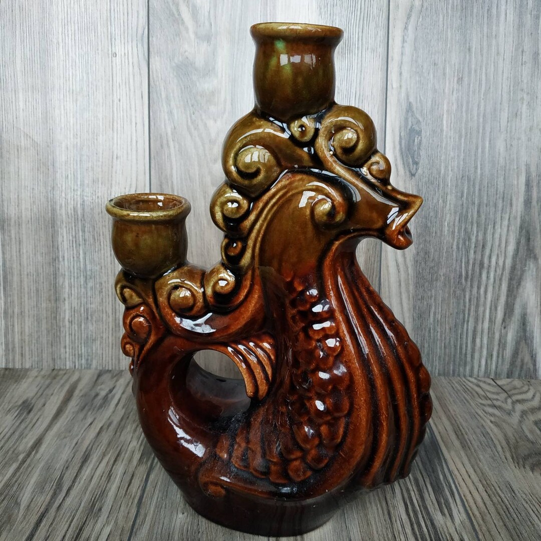 Candlestick Dragon Statue Candle Holder Figurine Candlestick - Etsy