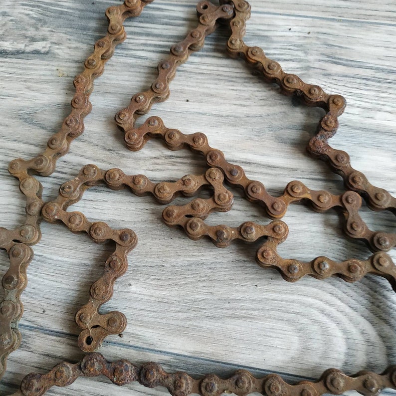 Rusty Chain Old Rusty Metal Chain Antique Farm Tool Vintage - Etsy