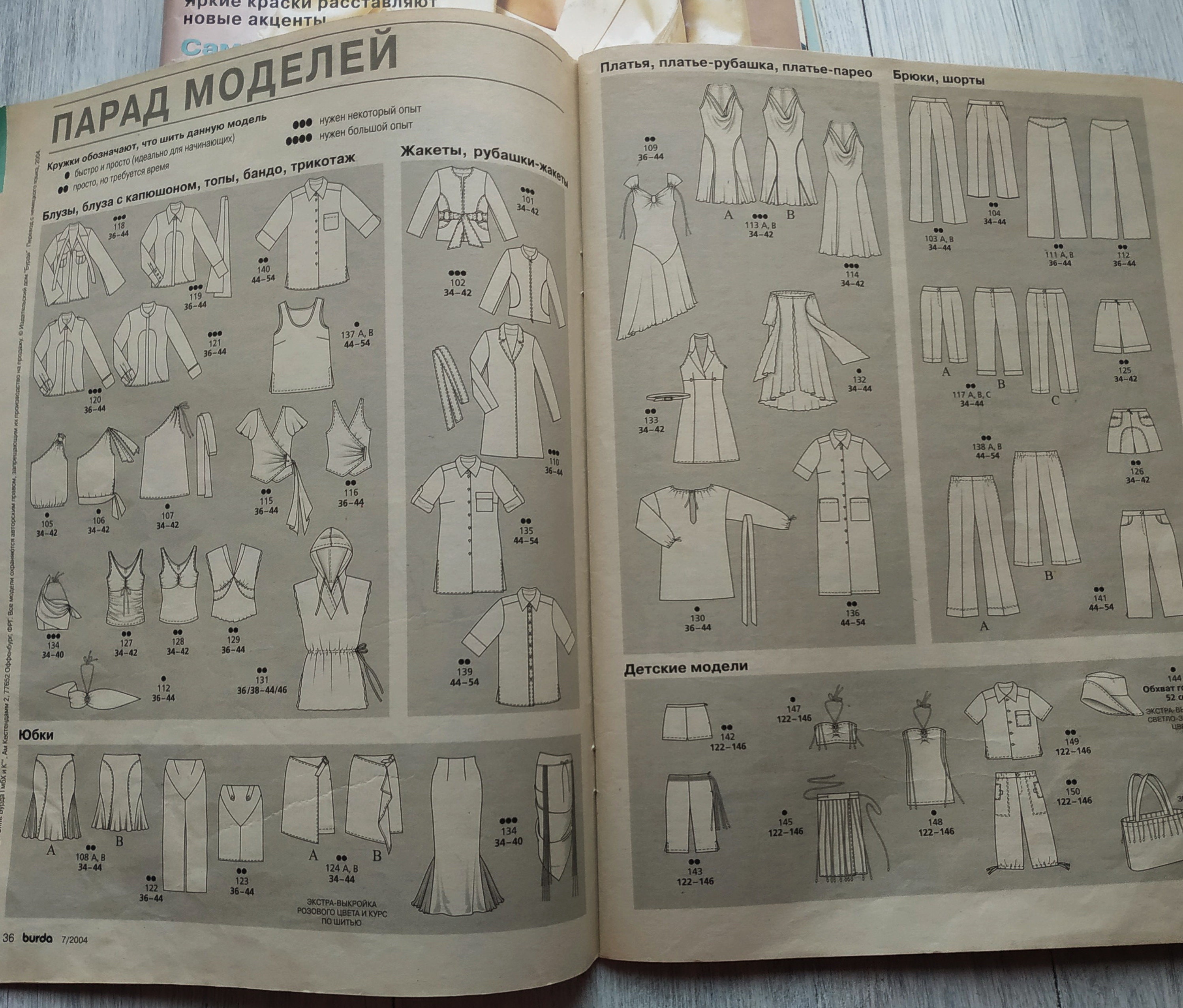 Magazine BURDA 7/2004 With Sewing Patterns Burda Moden Vintage Magazine Fashion Women Burda ...