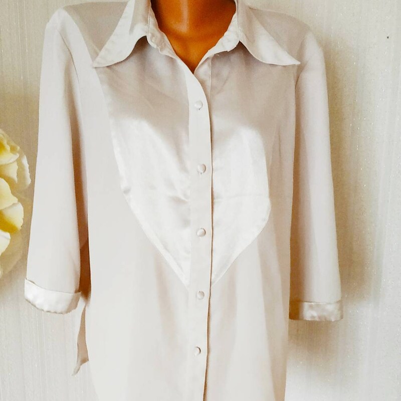 Cream Blouse - Etsy