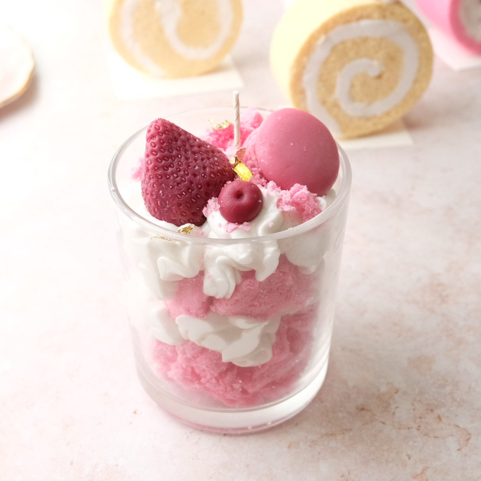 Swiss Roll Cake Candle, Baking Candle, Dessert Candle, Bread Candle ...