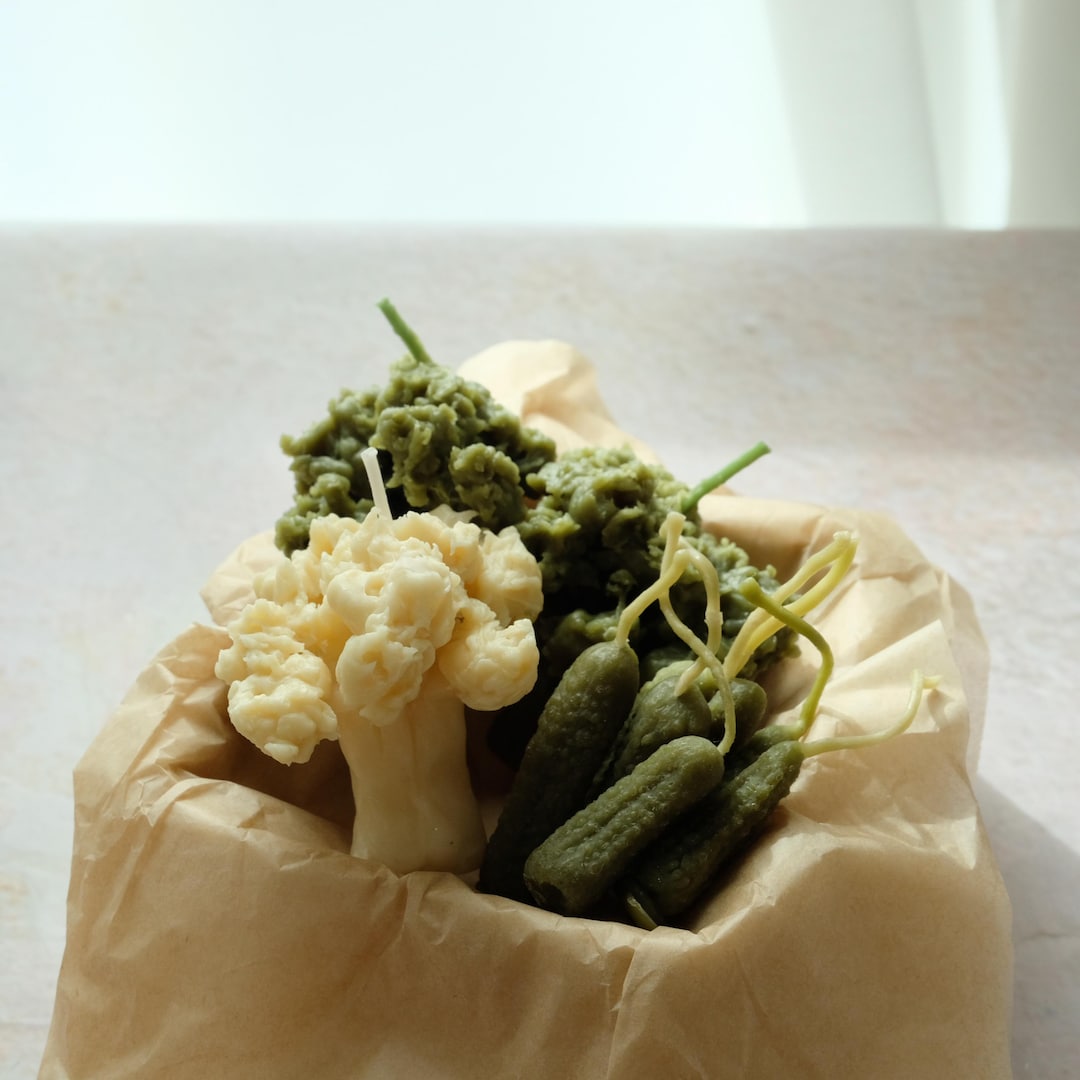 Handcrafted Cauliflower and Broccoli Vegetable Candles L Table Decor - Etsy
