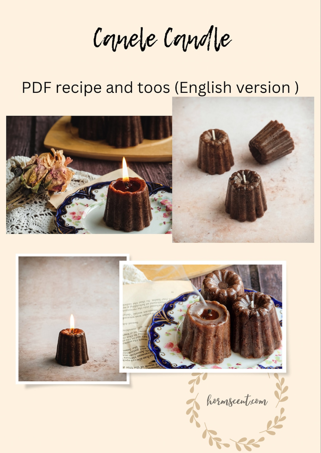 Canele Candle Video Lesson, Digital Download, Soy Wax, PDF - Etsy