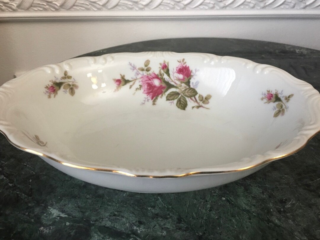 Vintage Rosenthal Japan Mose Rose Oval 10" Vegetable/serving Bowl - Etsy