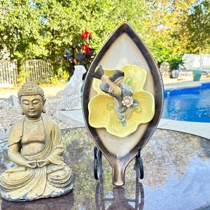 Vintage Repurposed Ceramic and Porcelain Flower Art With Porcelain Bird ...