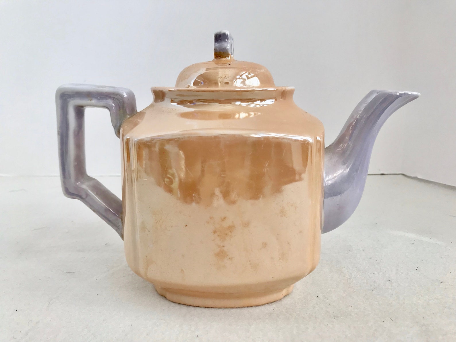 Lusterware Japan Orange and Blue Hand Painted Floral 4 Cup - Etsy