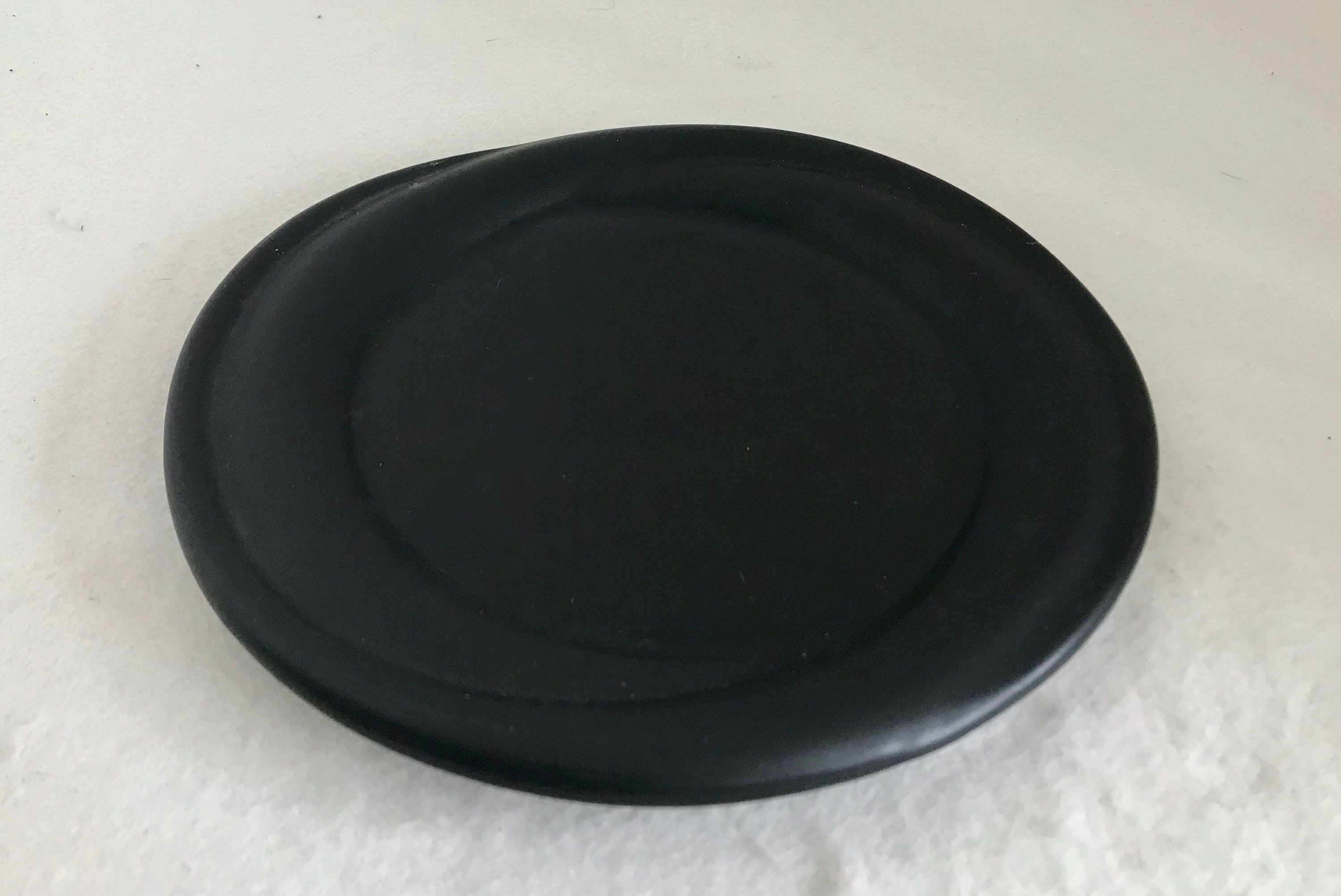 Peter Saenger Matte Black Art Pottery 7 1/4" Salad Plate - Etsy
