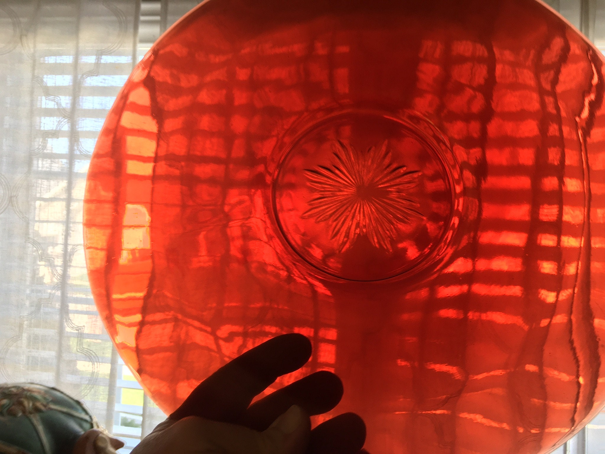 Vintage Ruby Red 13" Pedestal Cake Stand/plate - Etsy