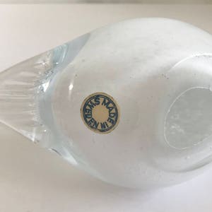 Marcolin Glass White and Clear Swan Made in Sweden - Etsy
