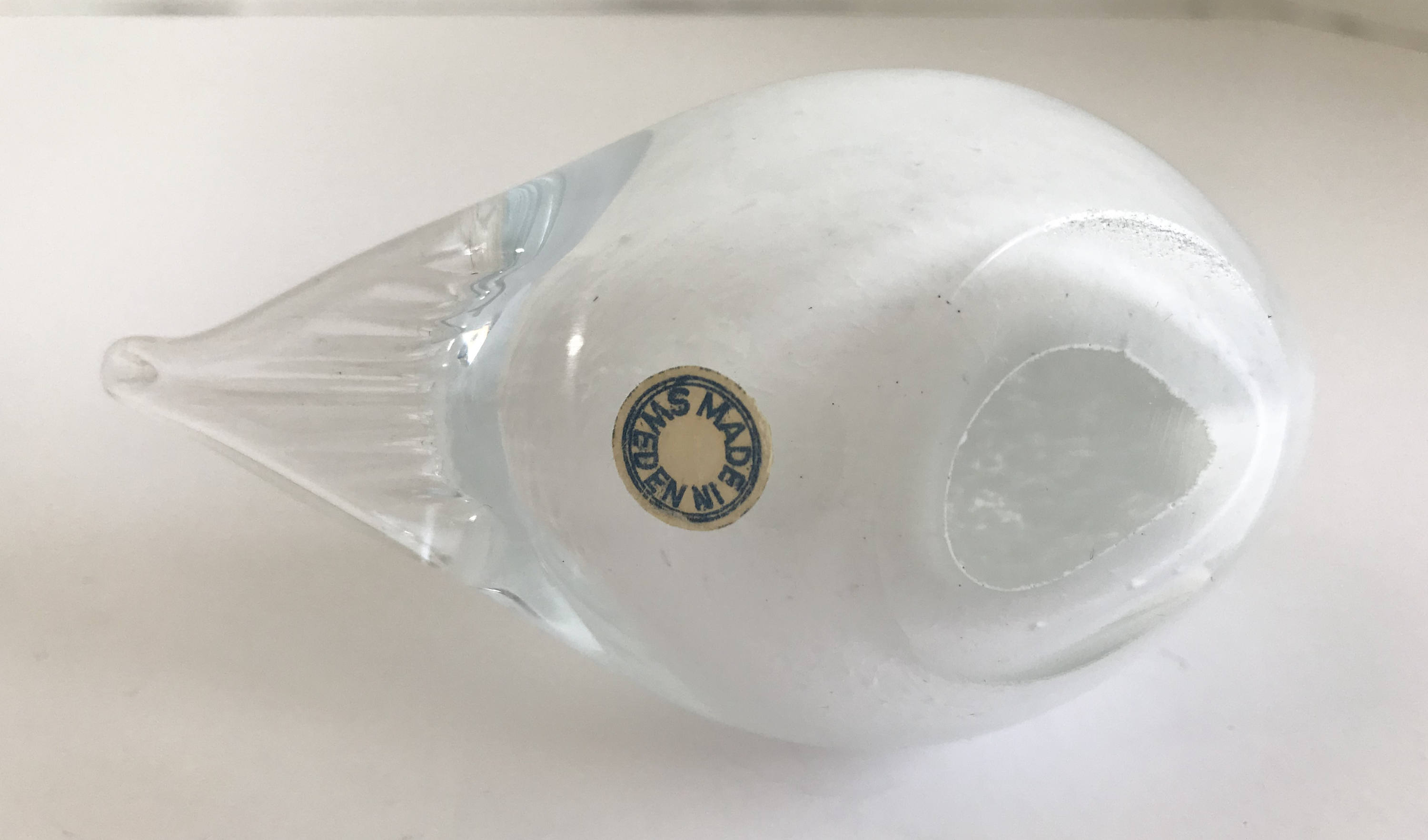 Marcolin Glass White and Clear Swan Made in Sweden - Etsy