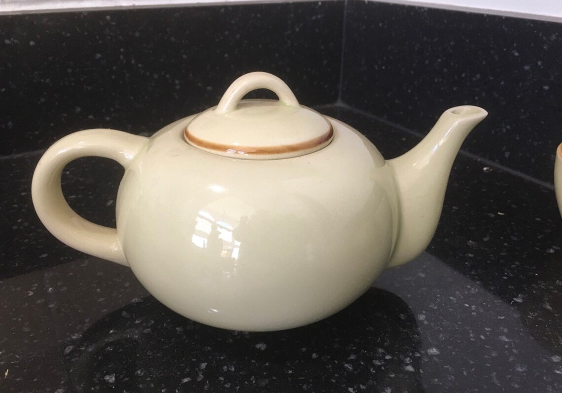 World Market Green Bamboo Tea Set With 3 Cup Teapot & 3 - Etsy