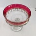 Vintage Indiana Glass Colony Ruby Red Thumbprint 7 1/2 Wedding Bowl ...