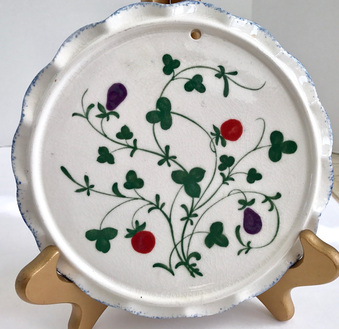 Vintage Mann Cote Basque Hand Painted 6 1/2 Round Trivet | Etsy