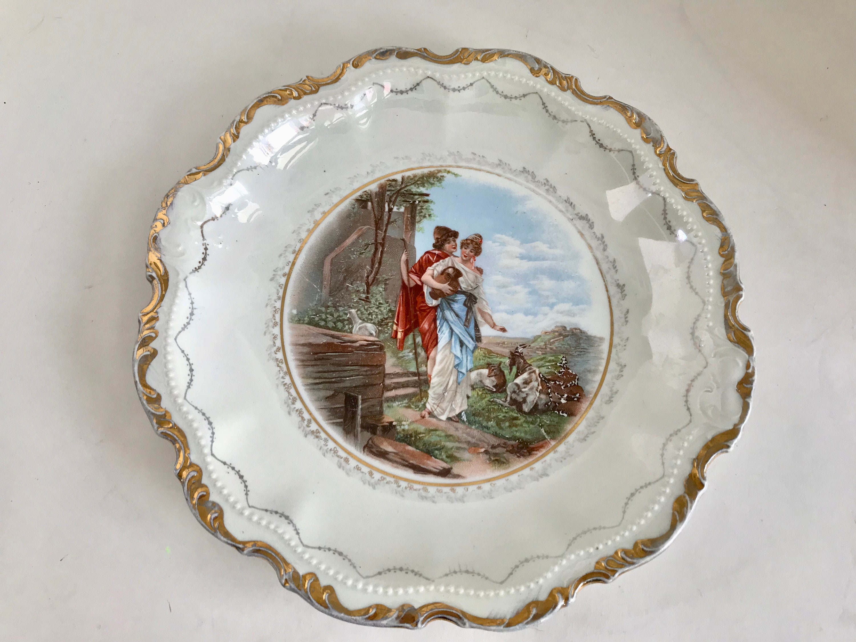 Empire China Decorative Roman Scene White 10 1/2" Plate 4321 - Etsy