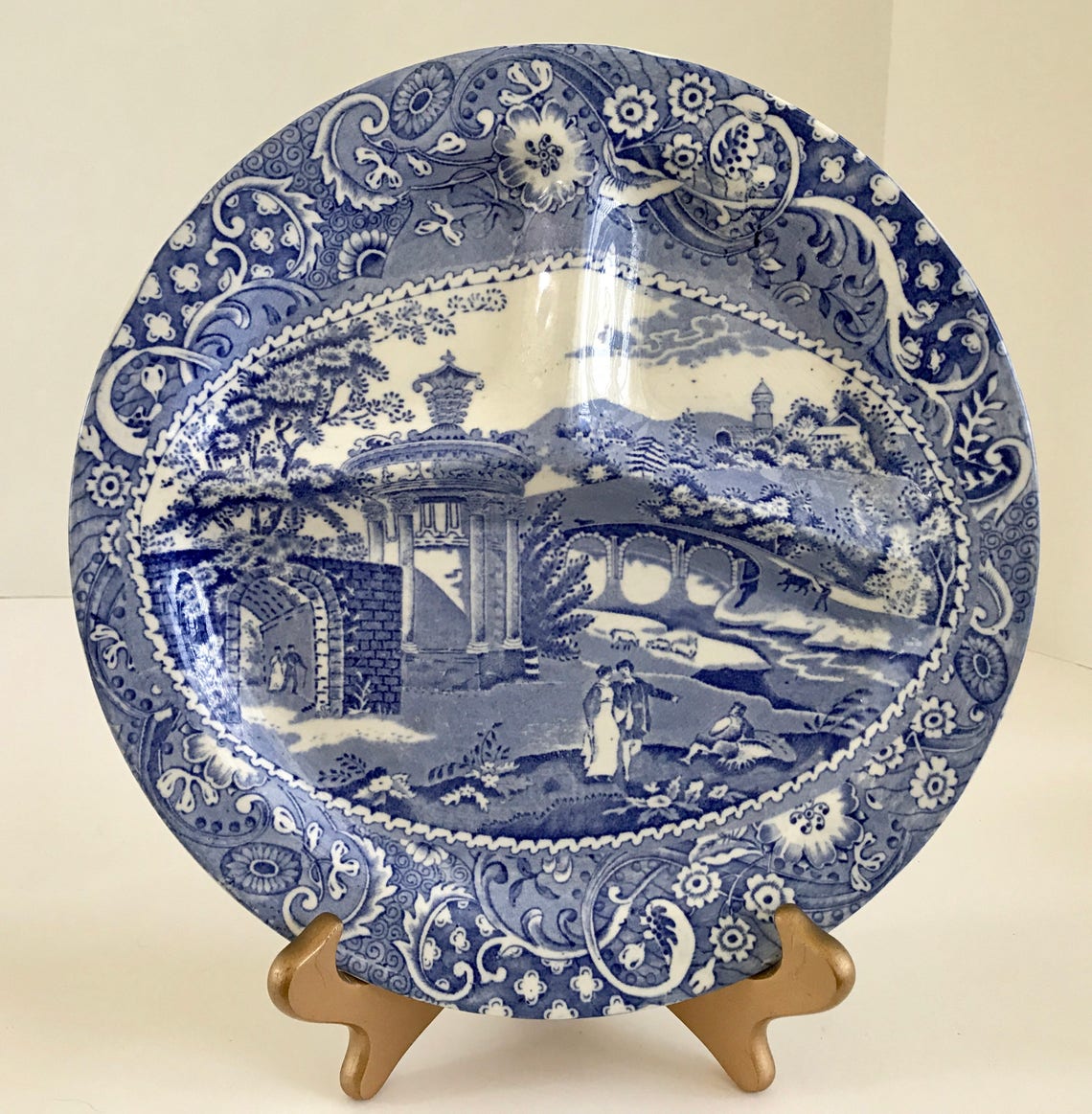 Antique W.R. Midwin Courting Couples Landscape 10 3/4 | Etsy