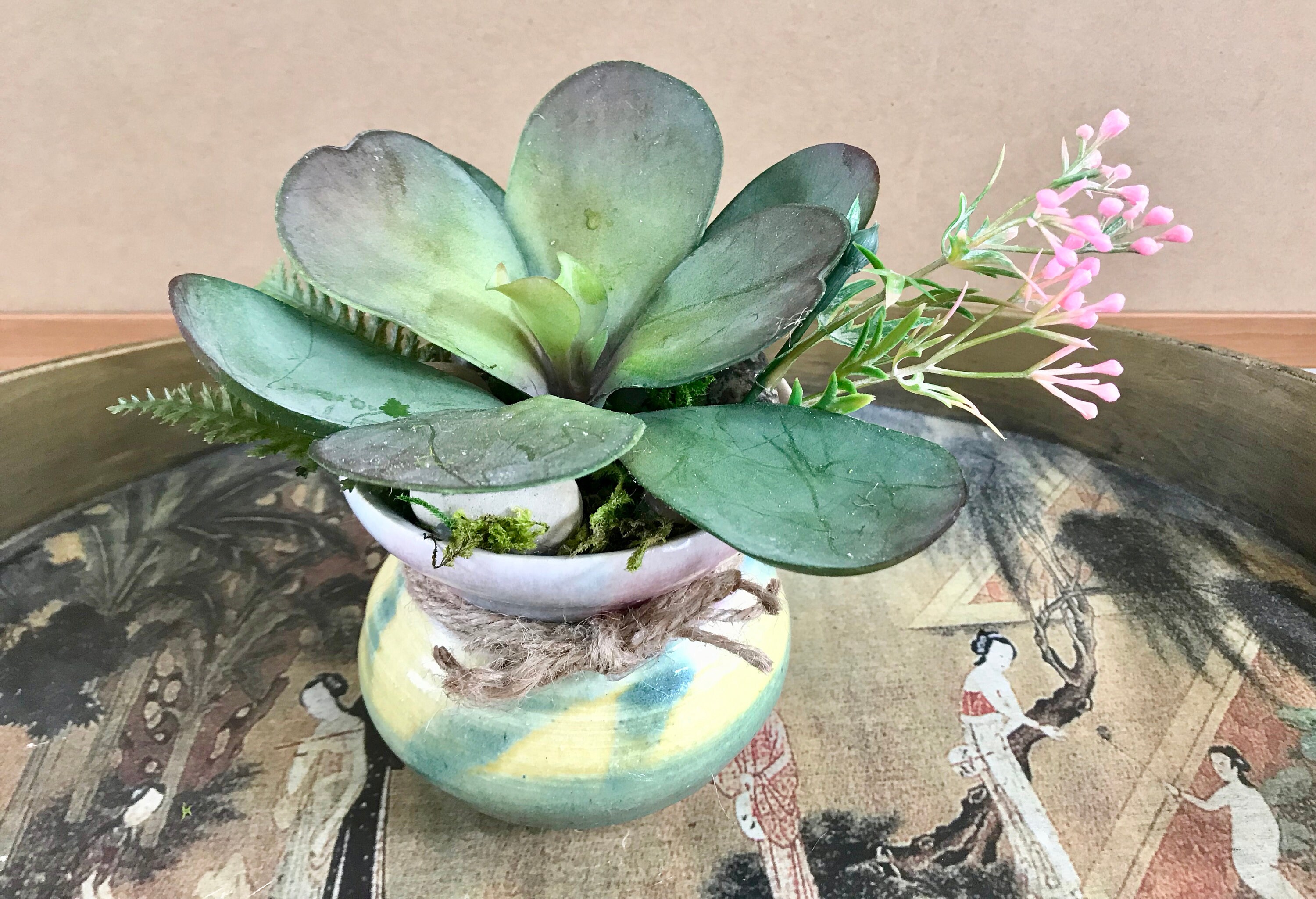 Decorative Planter in A Multi-colored Ceramic Planter With | Etsy