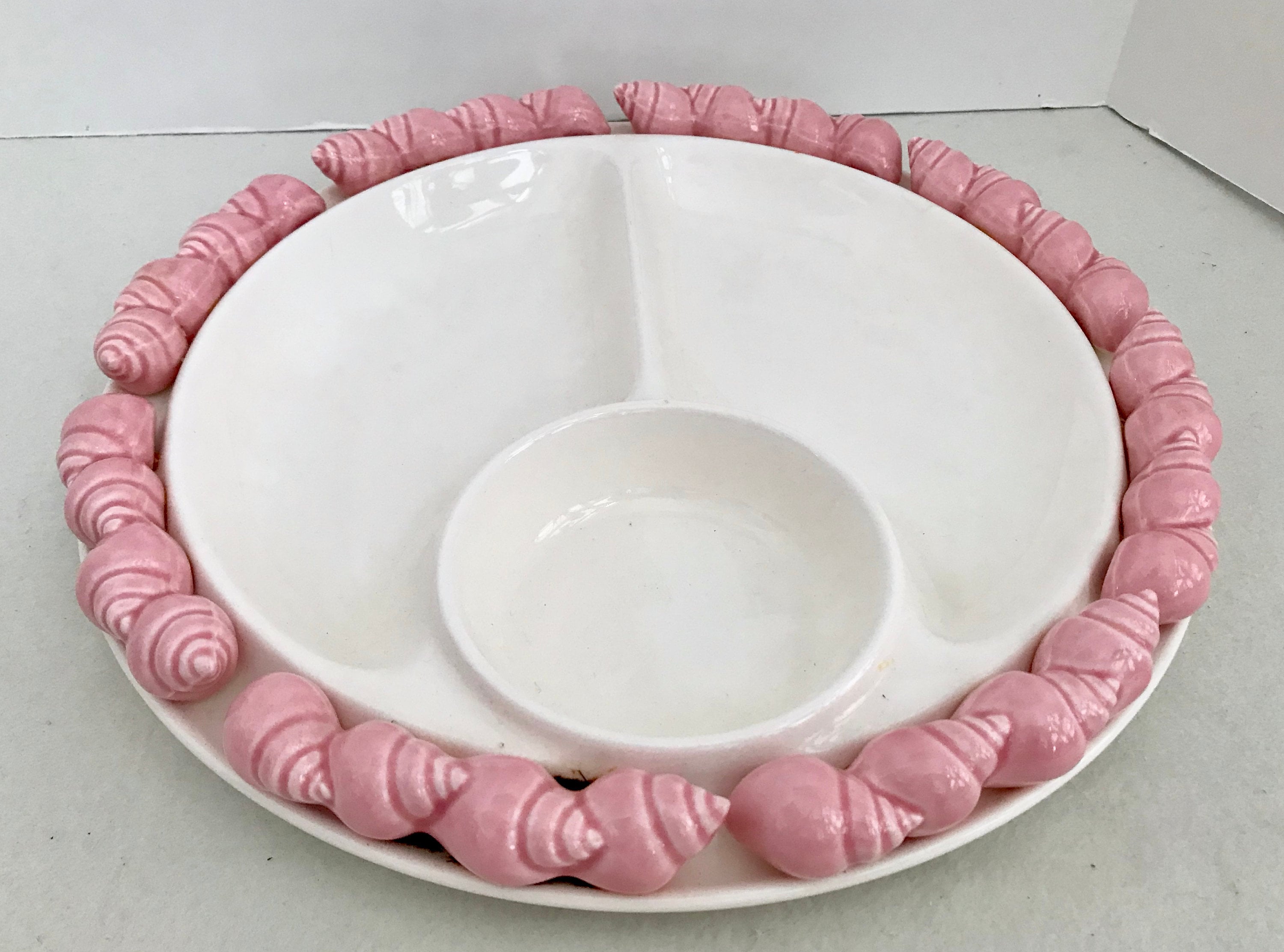 Shafford Original Japan Pink Seashell 12 1/2" Chip-n-dip Platter - Etsy