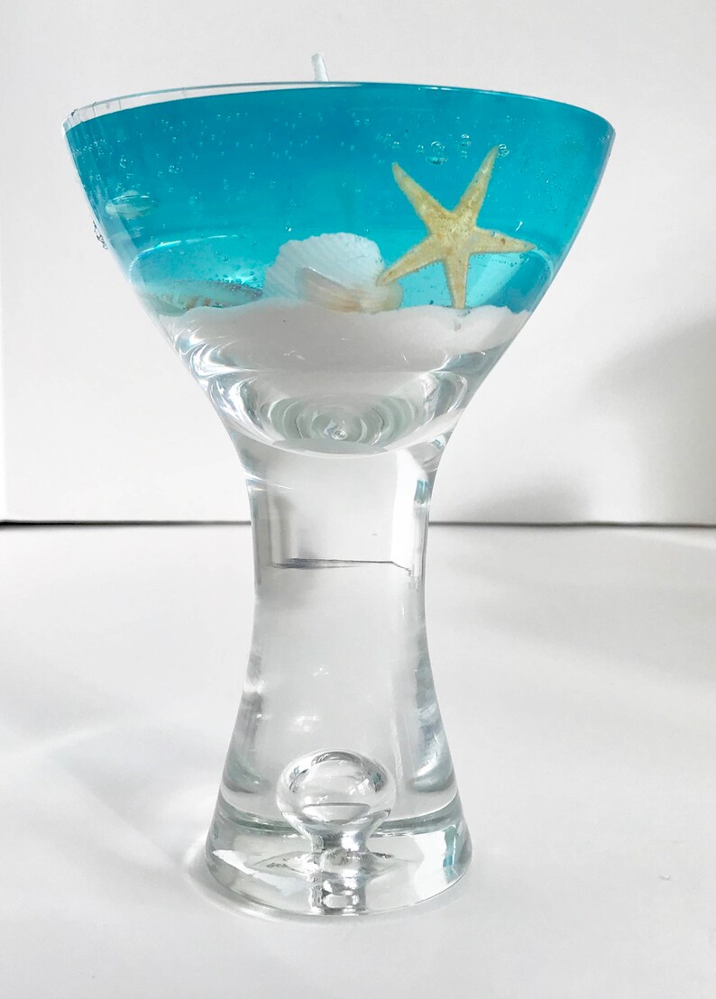 Jasmine, White Tea and Ginger Scented High Density Seascape Gel Candle ...