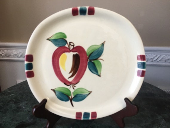 Purinton Slip Ware Pottery Apple Pattern 10 Oval Dinner - Etsy