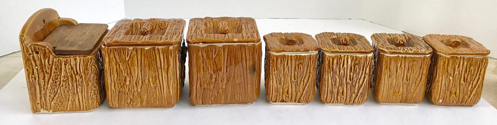 Vintage 7 Piece Ceramic Spice Container Set Made in Japan | Etsy