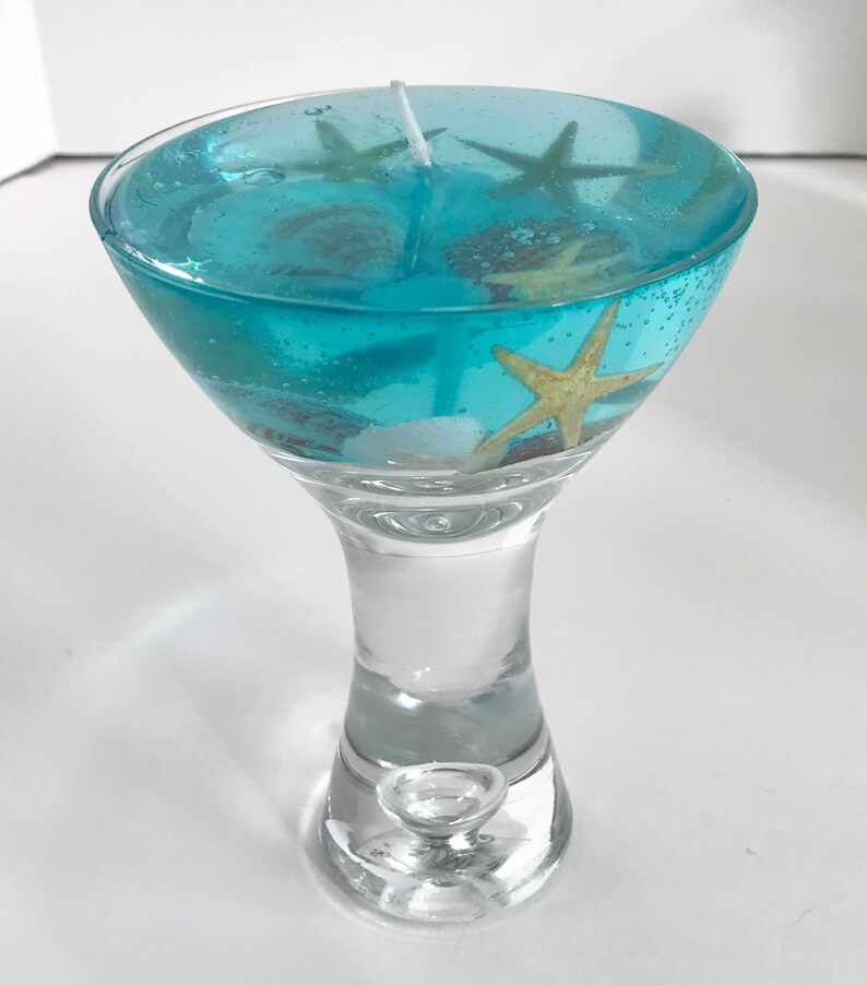 Jasmine, White Tea and Ginger Scented High Density Seascape Gel Candle ...