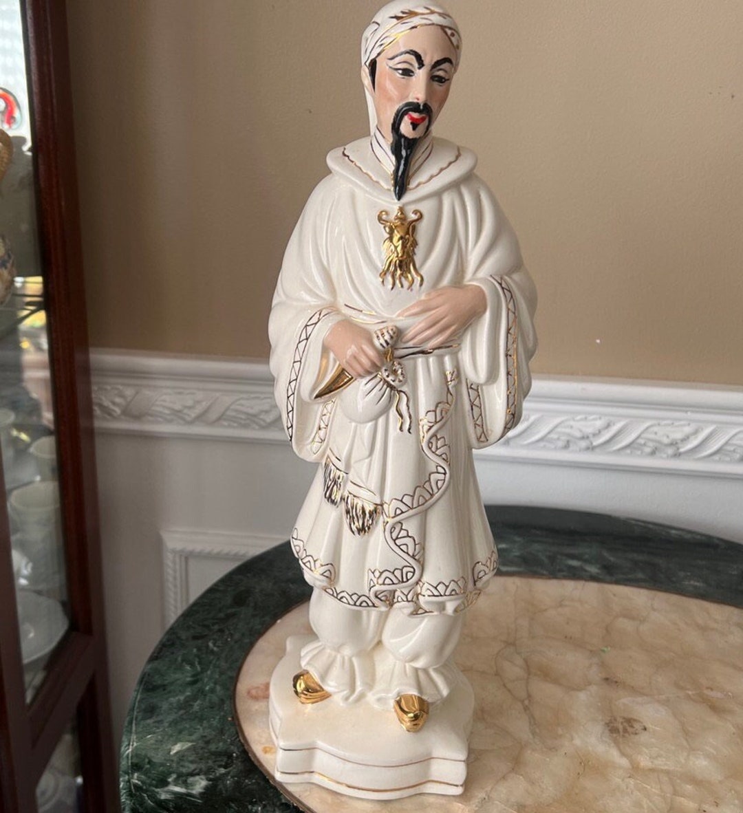 Vintage Chinese Porcelain Man 15" Figurine - Etsy