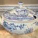 Antique Furnivals Quail English Blue White 12" Wide With Handles Tureen ...